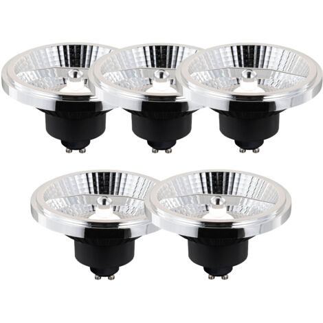 Set of 5 Smart GU10 Dimmable LED Bulbs AR111 10W 800 lm 2200 - 6500K