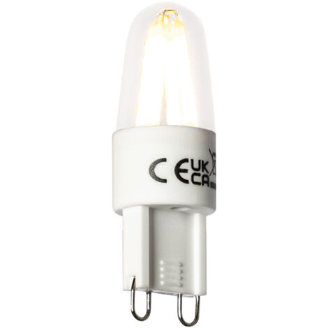 Set of 5 G9 LED Filament Bulbs 1.8W 170lm 2300K