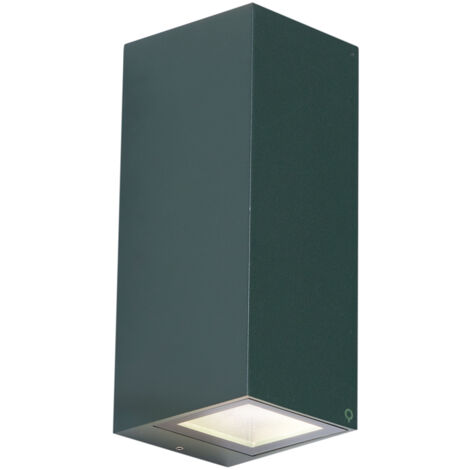 Modern Wall Lamp Dark Green 2-Lights GU10 70mm IP54 - Baleno