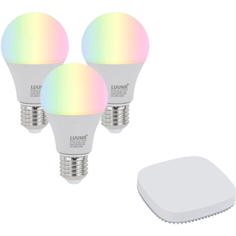 Set of 3 Smart E27 Dimmable LED Bulbs A60 9W 806 lm 2700K-6500K incl ...