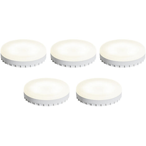 Set of 5 GX53 Dim to Warm LED Bulbs 7W 750 lm 2700K-4000K