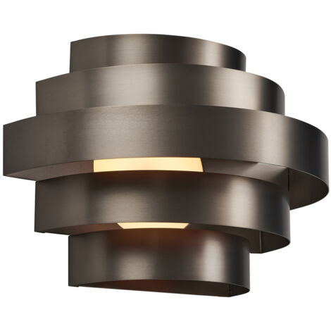 Modern Wall Lamp Gunmetal Incl. LED 3-Step Dimmable - Lines