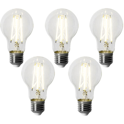 Set of 5 E27 Dimmable LED Bulbs A60 6W 500 lm 4000K