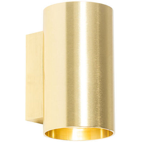 Modern Wall Light Gold Round 2-Light - Sandy