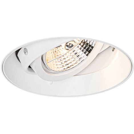 Modern Recessed Spotlight White GU10 AR70 Round Trimless - Oneon