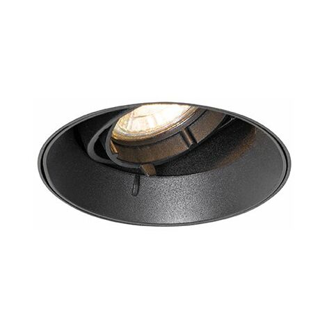 Modern Recessed Spotlight Black GU10 Round Trimless - Oneon