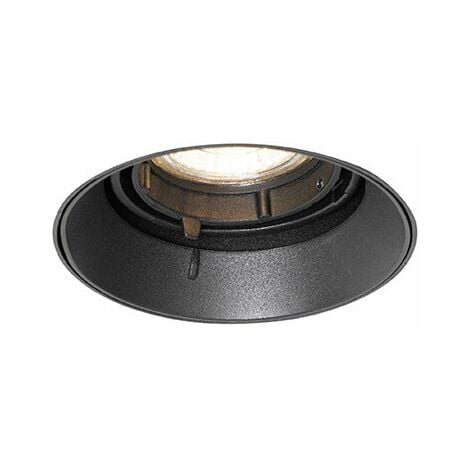 Modern Recessed Spotlight Black GU10 Round Trimless - Oneon