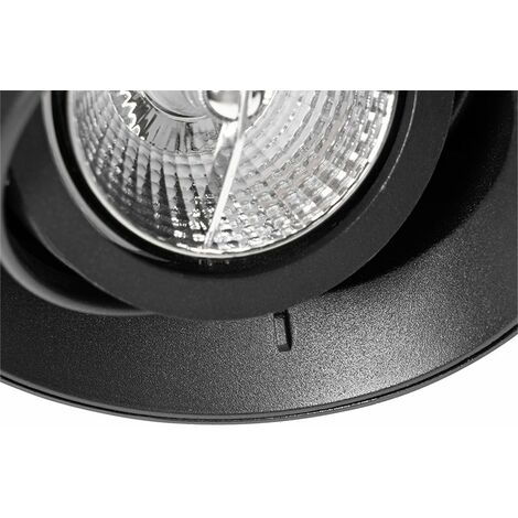 Modern Recessed Spotlight Black GU10 AR70 Round Trimless - Oneon