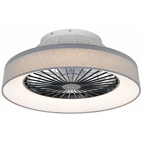 Ceiling Fan Grey with Star Effect 47cm incl. LED Dimmable with Remote ...