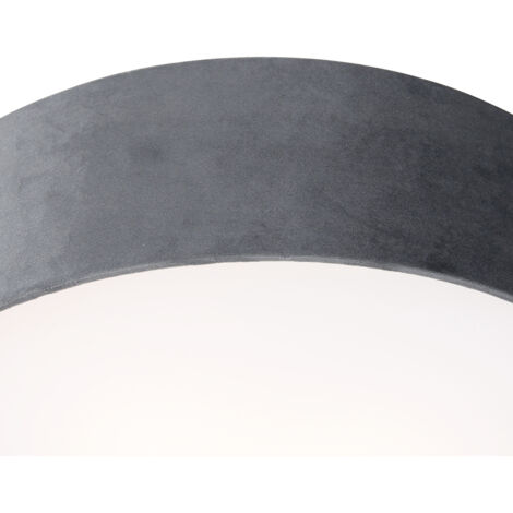 Modern Ceiling Light Grey 40 cm with Gold Interior - Drum