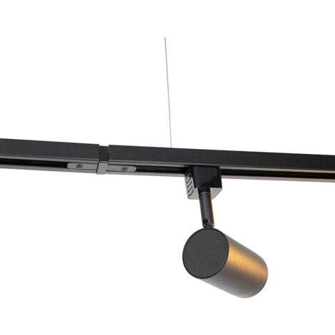 Modern Hanging Track Lighting with 5 Spotlights Black 1-Phase - Iconic ...