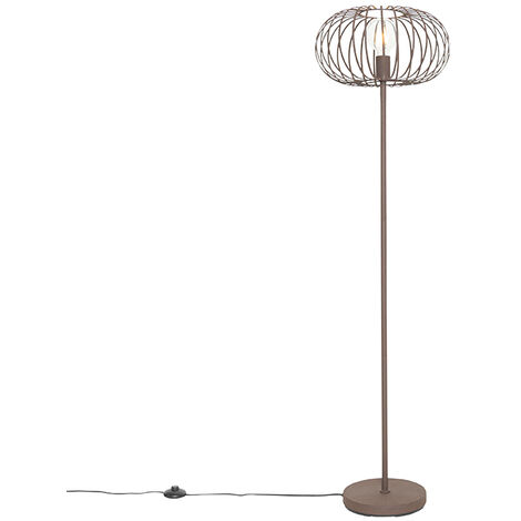 Design Floor Lamp Rust Brown Wire - Johanna