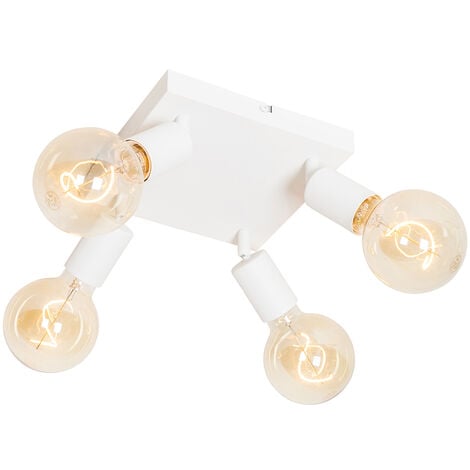 Modern Spot White Square 4-Light - Facil