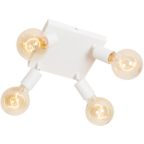 Modern Spot White Square 4-Light - Facil