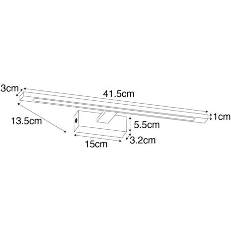 Wall Light White 41.5 cm Incl. LED IP44 - Jerre