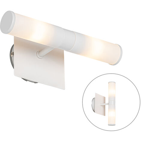 Modern Bathroom Wall Light White IP44 2-Light - Bath