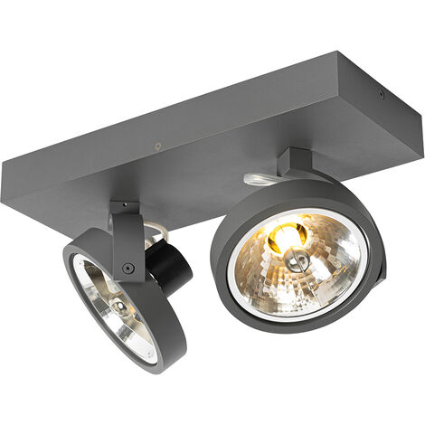 Design Spot Grey Adjustable 2-Light - Go
