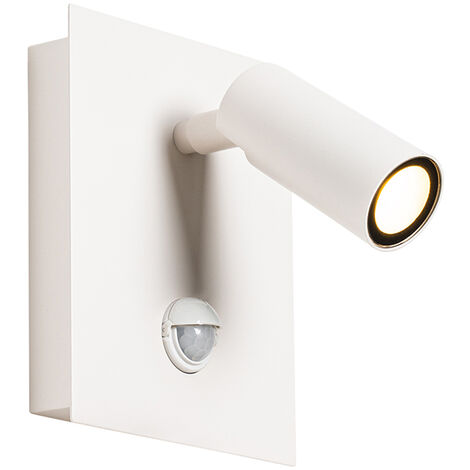 Outdoor Wall Light White Incl. LED IP54 Motion Sensor - Simon