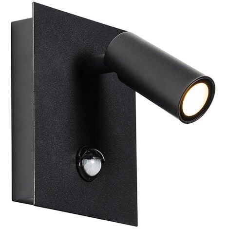 Outdoor Wall Light Black Incl. LED IP54 Motion Sensor - Simon