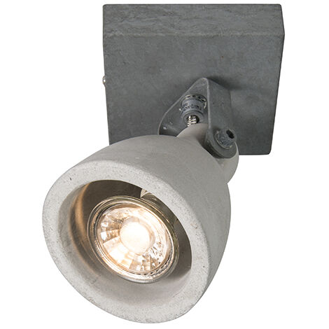 Set of 4 Industrial Spotlights Grey Concrete 1-Light - Creto