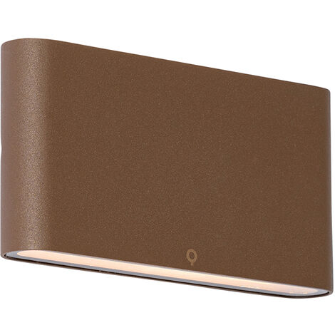 Modern Outdoor Wall Light Rust Brown 17.5 cm Incl. LED IP65 - Batt