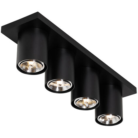 Modern Ceiling Spot Black 4-Light - Tubo