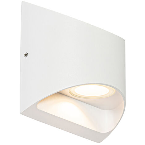 Modern Outdoor Wall Light White Incl. LED 2-Light IP54 - Mal