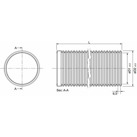Tubo flexible continuo 80x20 m