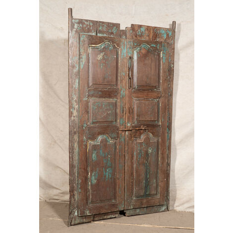 Porta portone in legno massello e ferro da interno o da esterno vecchia ...