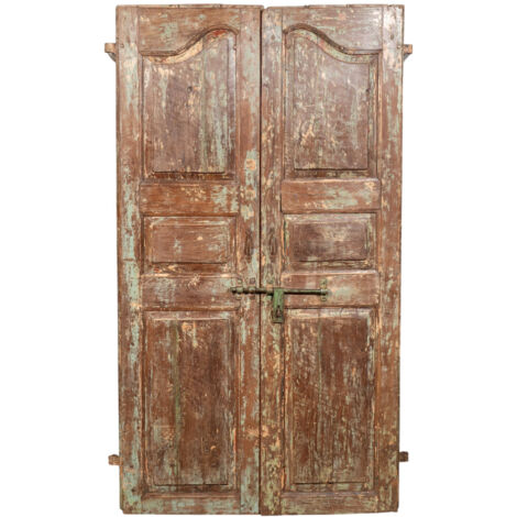 Porta portone in legno massello e ferro da interno o da esterno vecchia ...