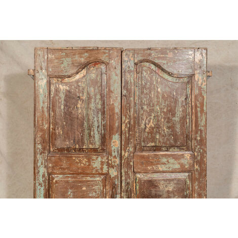 Porta portone in legno massello e ferro da interno o da esterno vecchia ...