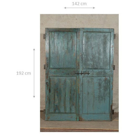 Porta portone in legno massello e ferro da interno o da esterno vecchia ...