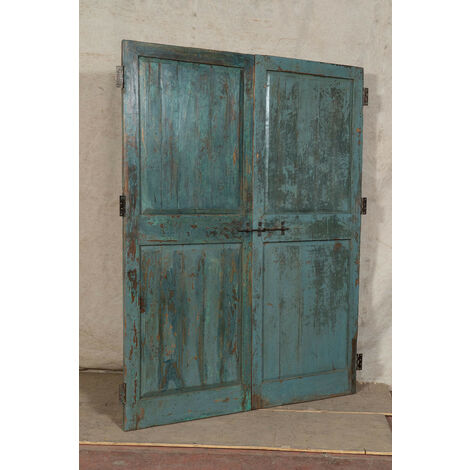 Porta portone in legno massello e ferro da interno o da esterno vecchia ...