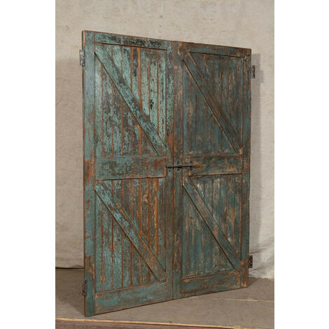 Porta portone in legno massello e ferro da interno o da esterno vecchia ...