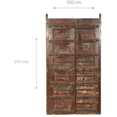 Portone antico il legno e ferro Porta in legno massello chiodata ...