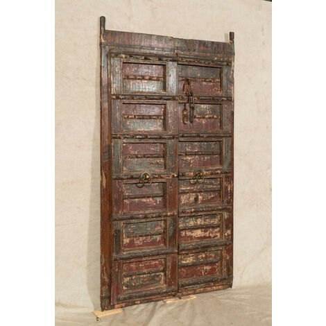 Portone antico il legno e ferro Porta in legno massello chiodata ...