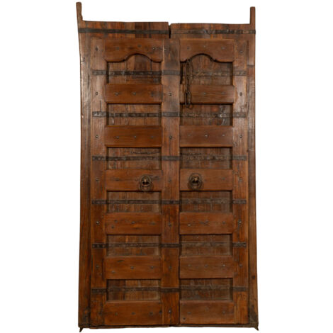 Porta portone in legno massello e ferro da interno o da esterno vecchia ...