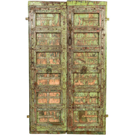 Porta portone in legno massello e ferro da interno o da esterno vecchia ...