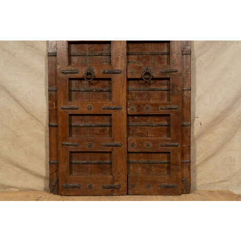 Porta portone in legno massello e ferro da interno o da esterno vecchia ...