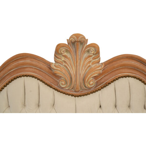 Testiera letto matrimoniale imbottita bianca 173x10x162 cm Testata ...