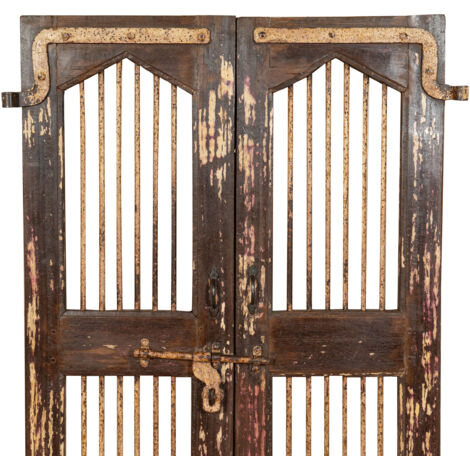 Porta portone in legno massello e ferro da interno o da esterno vecchia ...