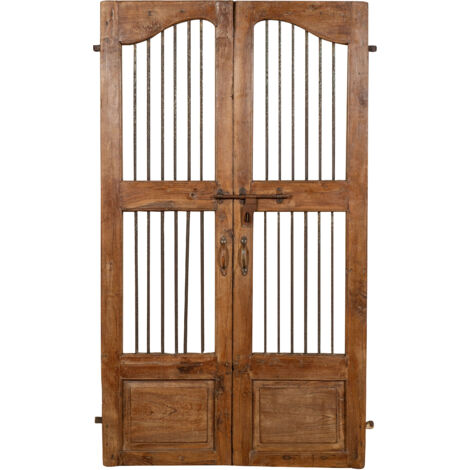 Porta portone in legno massello e ferro da interno o da esterno vecchia ...
