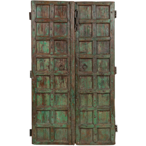 Porta portone in legno massello e ferro da interno o da esterno vecchia ...