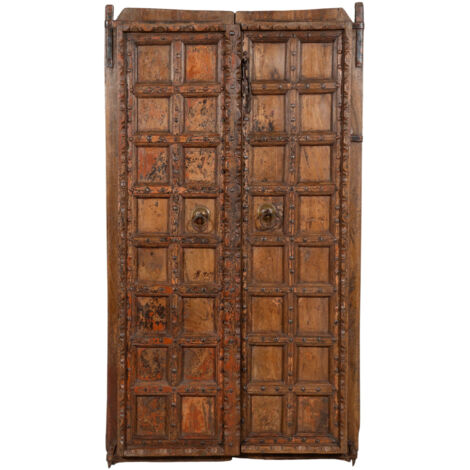 Porta portone in legno massello e ferro da interno o da esterno vecchia ...