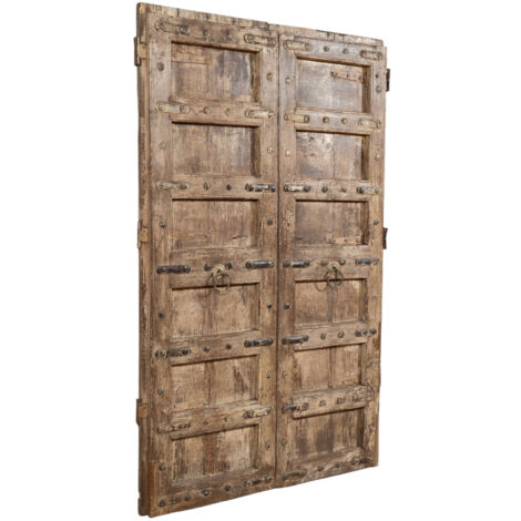 Porta portone in legno massello e ferro da interno o da esterno vecchia ...