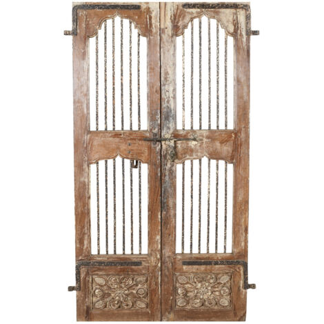 Porta portone in legno massello e ferro da interno o da esterno vecchia ...