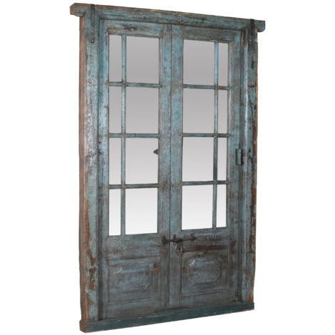 Porta portone in legno massello e ferro da interno o da esterno vecchia ...