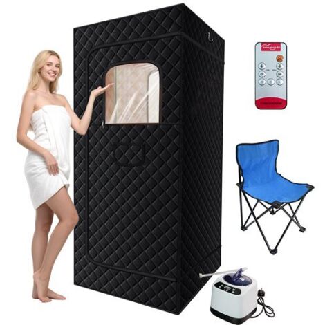 WestWood Sauna Tent Kit with Chair, Sauna Pod & Steamer Generator For ...