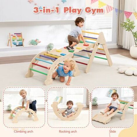 GALACTICA Wooden Indoor Climbing Frame Foldable Climbing Toys for Baby ...