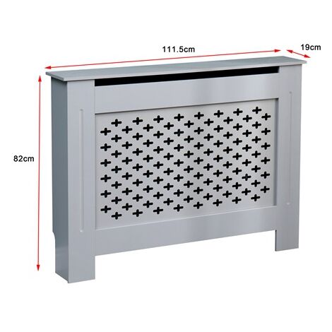 WestWood MDF Radiator Cover Cross Small Grey